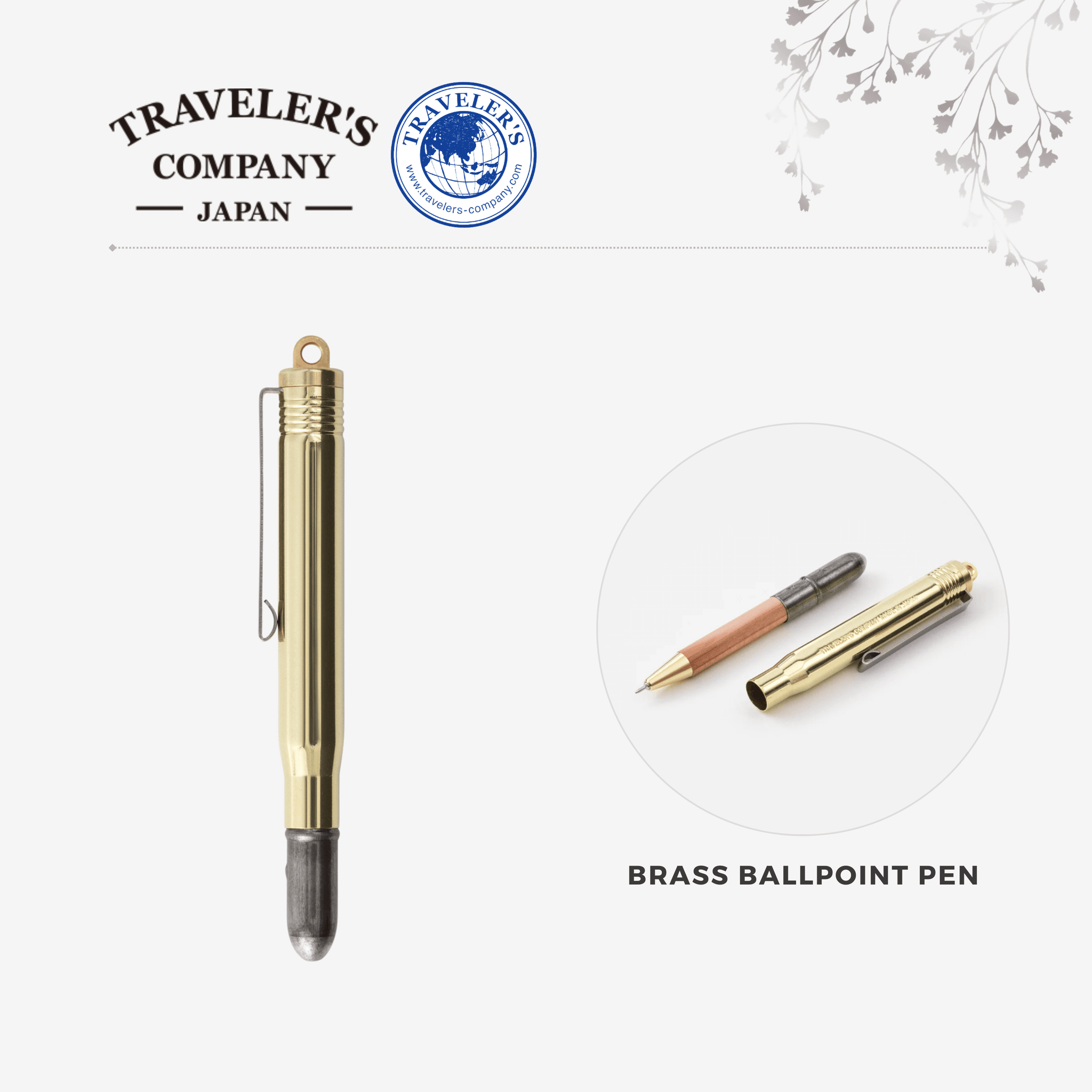 TRAVELER'S COMPANY - Brass Ballpoint Pen – Moku Bungu Stationery